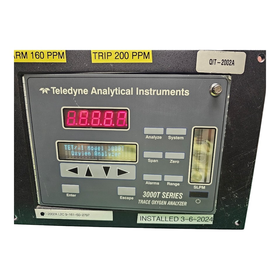 TELEDYNE 3000T SERIES TRACE OXYGEN ANALYZER RANGE 0-30 | eBay