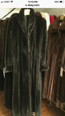 CHICAGO FUR MART "57" INCHES LENGTH BRAND NEW RANCH MINK COAT SIZE 10 ...