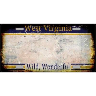 West Virginia State Rusty License Plate Metal Sign Car Truck Wall Home ...