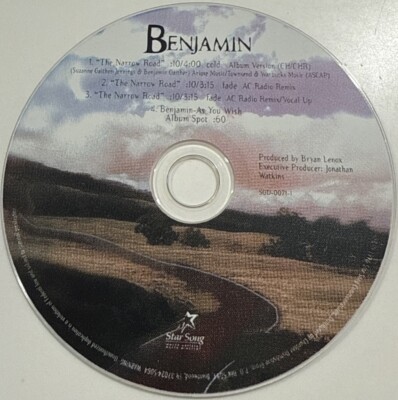 2 UNRELEASED AC RADIO REMIXES Benjamin Gaither “The Narrow Road” 1995 ...