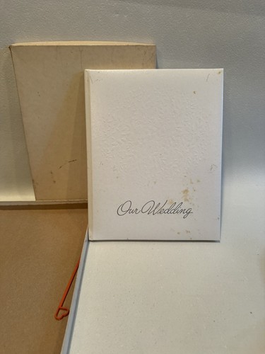 Unbranded Our Wedding Memory Book White & Silver Vintage 11.2" X 9" Pre ...