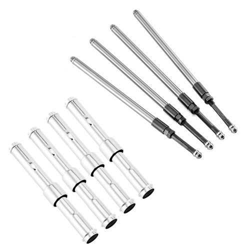 Quickee Adjustable Chrome Pushrods Covers Kit For Harley Evo Big Twin ...
