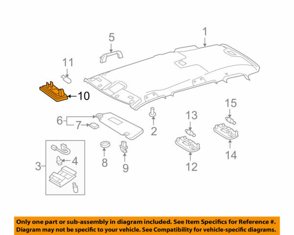 81340-30100-b1 Toyota Lamp ASSY Vanity 8134030100B1 Genuine OEM Part ...