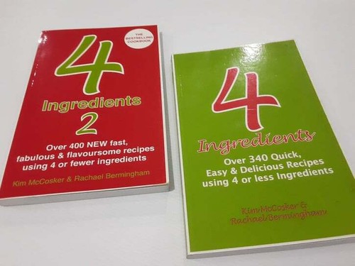 2 x 4 Ingredients Books By McCosker & Birmingham Quick Easy Recipes ...