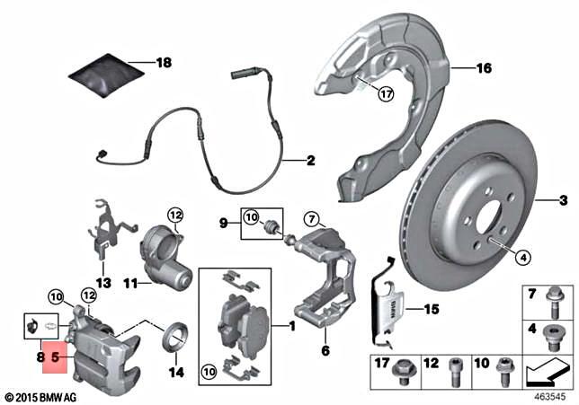 Genuine BMW X3 G01 G08 G11 G12 G30 G31 G32 CALIPER HOUSING RIGHT ...