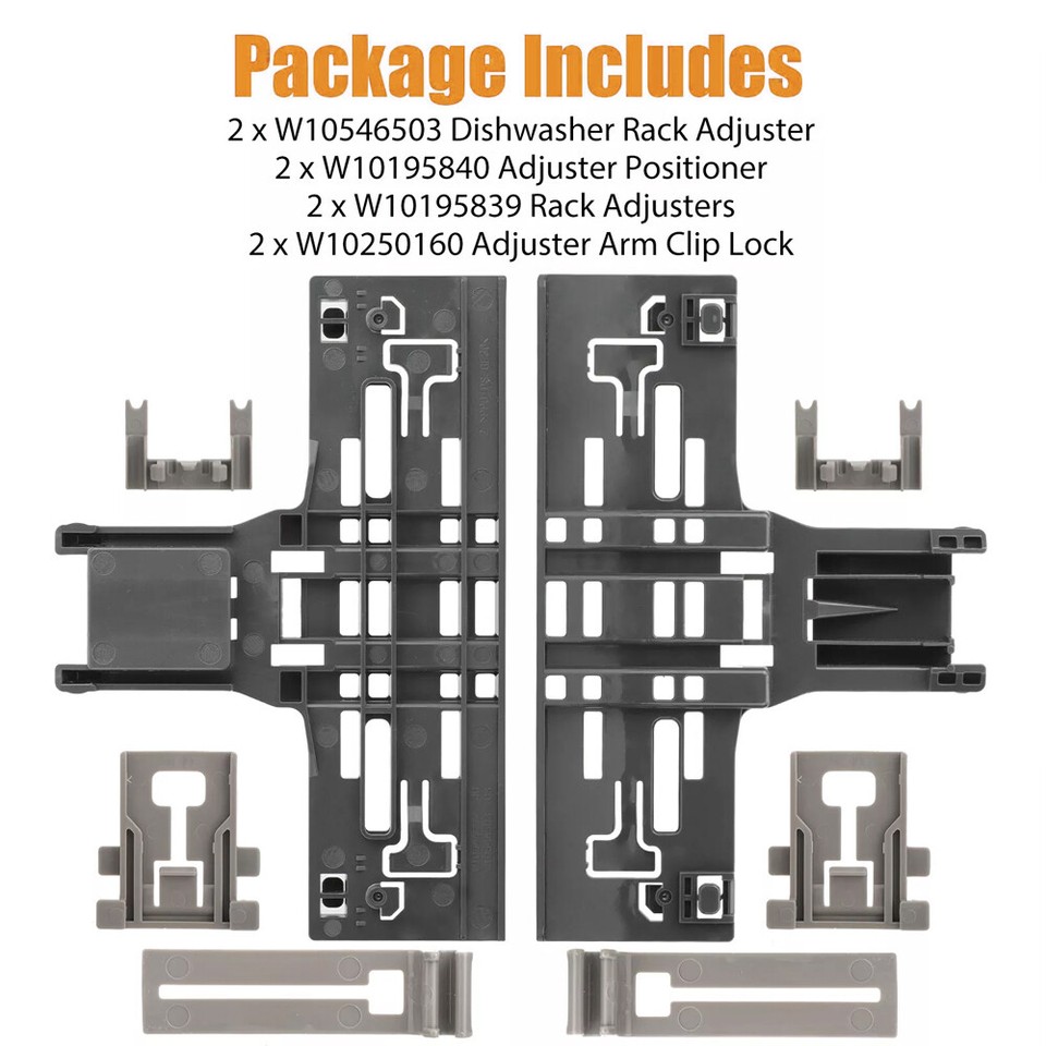 8Pcs W10546503 Upper Rack Adjuster for Whirlpool Dishwasher W10195839 ...