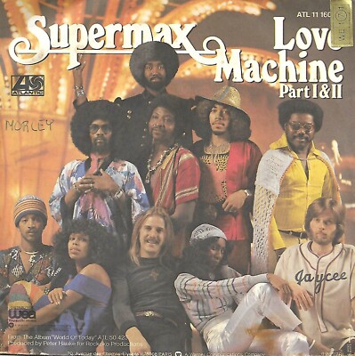 Supermax, RECORD SLEEVE ONLY, Love Machine Part I & II, 45 VG+ 1978 ...
