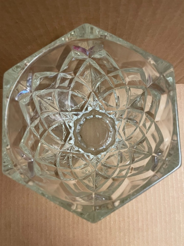 6 sided Crystal vase made in France | eBay