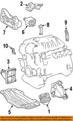 MERCEDES OEM 97-05 C230,SL500 Engine Engine Trans Mounting-Rear Mount ...