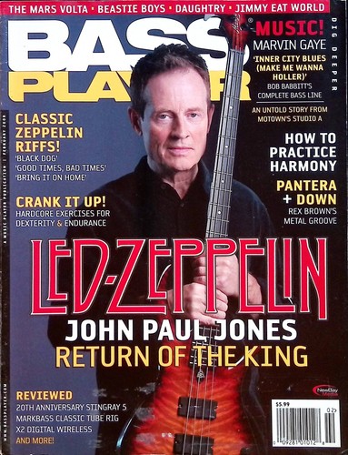 Bass Player Magazine February 2008 Led Zeppelin John Paul Jones Return ...
