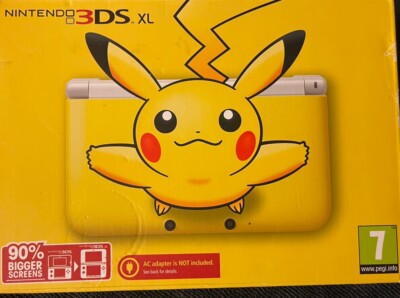 Nintendo 3DS XL Pokemon Yellow Pikachu Edition Handheld Game Console ...