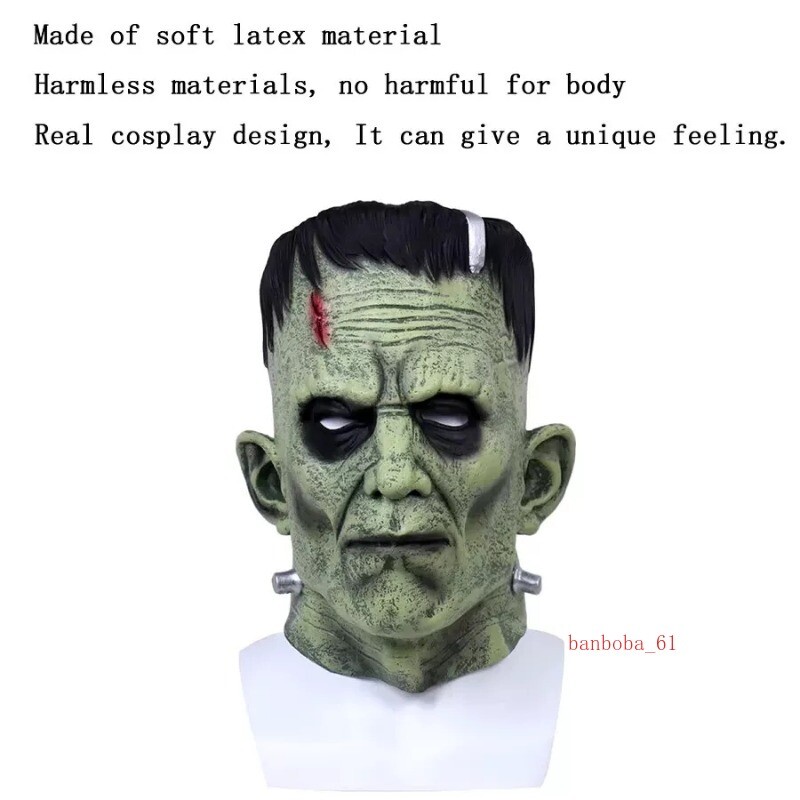 New Frankenstein Mask Monsters Cosplay Masks Zombie Latex Halloween ...