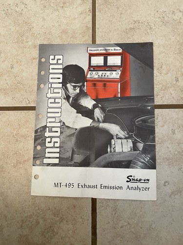 Snap On MT495 Exhaust Gas Emission Analyzer Manual 1973 shipped via ...