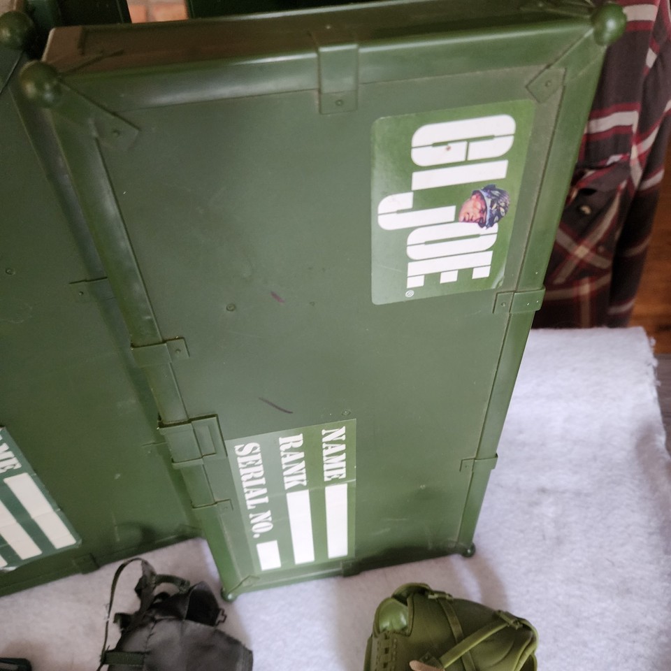 Vintage G.I. Joe Accessories Lot 2 Foot Lockers Tons of Accessories 130 ...