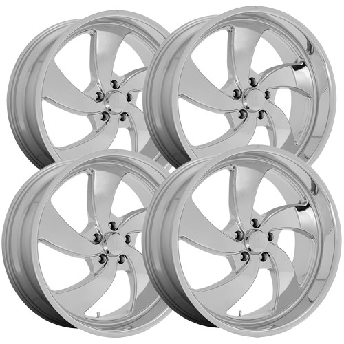 (Set of 4) US Mags U132 Desperado 5 20x8 5x5" +1mm Chrome Wheels Rims ...
