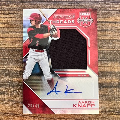 2016 Panini Elite Extra Edition Aaron Knapp Future Threads Red Auto #20 ...