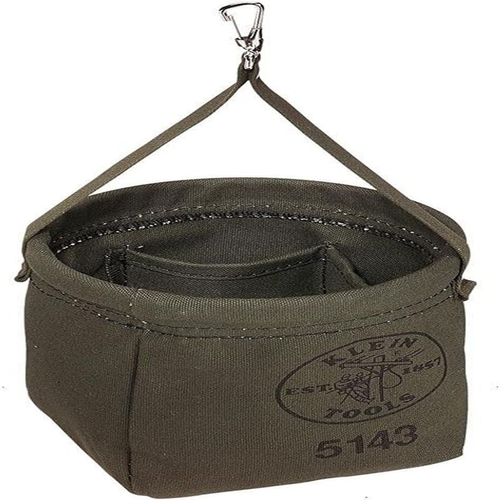 Klein Tools 5143 Canvas Tapered-Bottom Bag with Two Interior Army Green ...