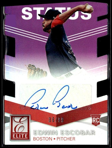 2015 Panini Elite #22 Edwin Escobar Status Die Cut Auto /99 RC | eBay