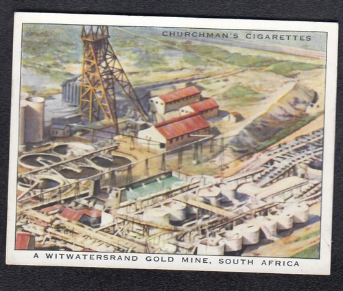 1939 Wings over the British Empire Card A WITWATERSRAND GOLD MINE ...