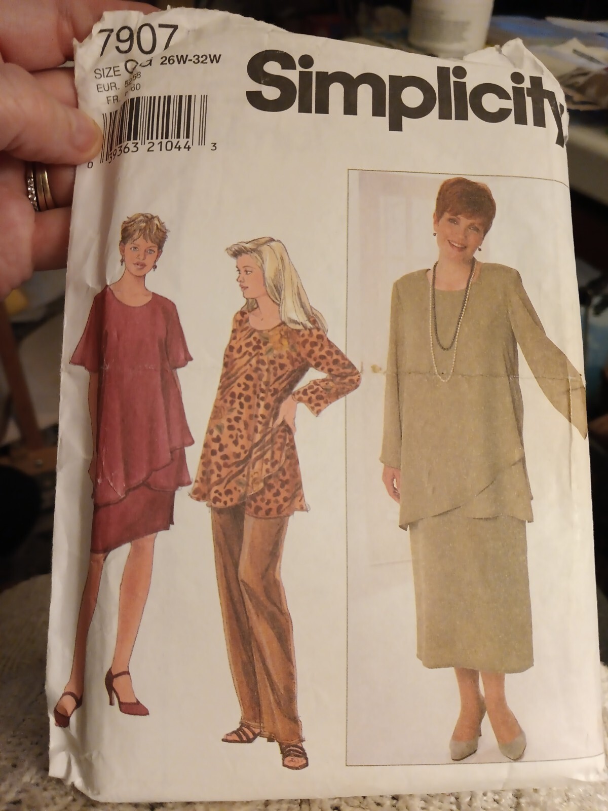 Simplicity Sewing Pattern 7907 Tunic Skirt Pants Plus Size 26W-32W ...