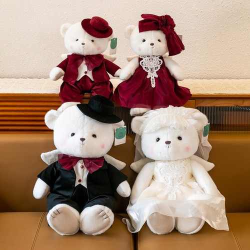 New Couple Teddy Bear Plush Toy, Wedding Angel Bear, Confession Doll ...