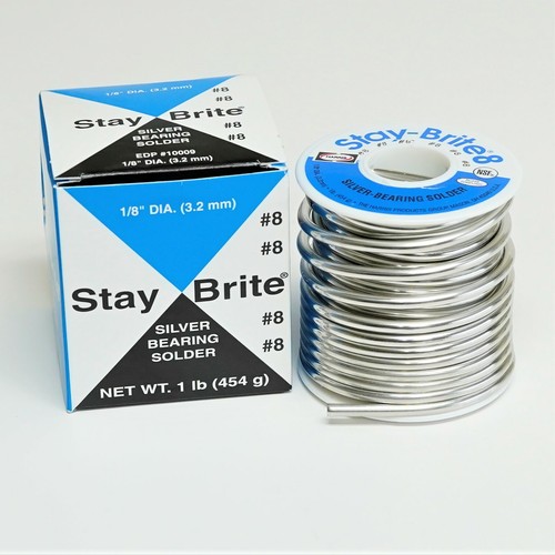 Harris SB861 Stay Brite 8 Silver Bearing Solder 1/8" x 1 lb. Spool ...