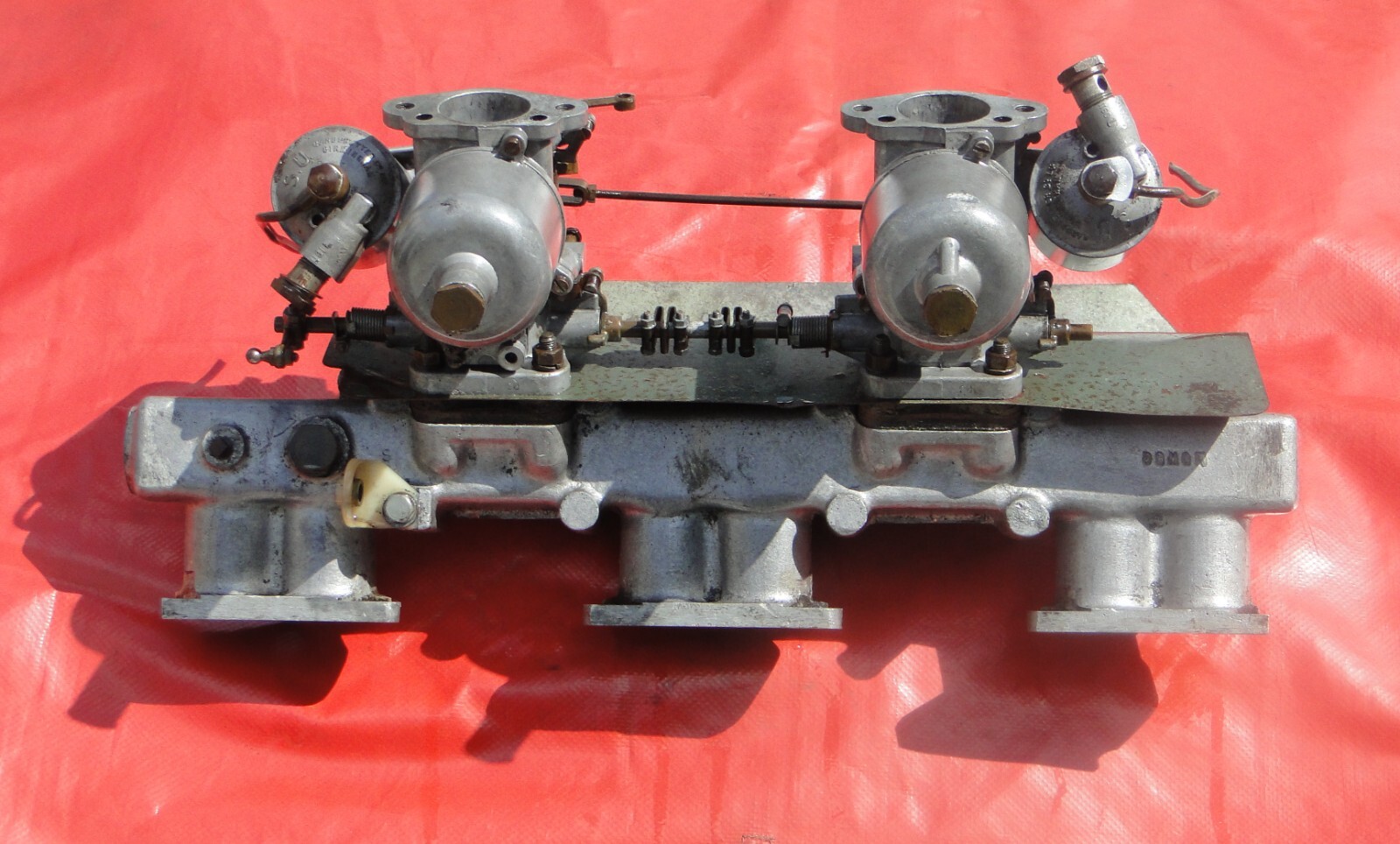 Austin Healey BN6 SU HD6 Dual Carbs Heat Sheild Inlet Manifold Take-off ...