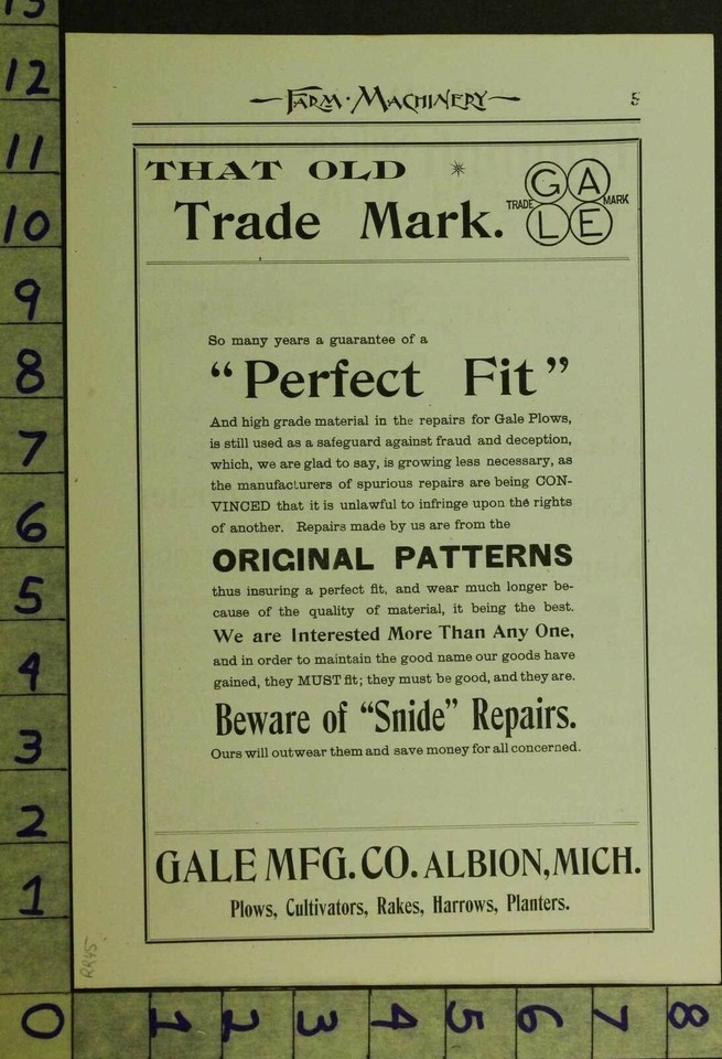 1895 AG FARM CASE SULKY PLOW RACINE WISCONSIN HOOSIER CORN CUTTER AD ...