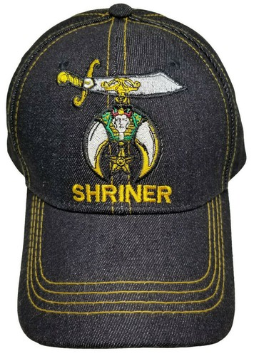Shriners Baseball Cap Black Shriner Hat Sphinx Crescent Scimitar ...