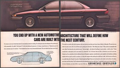 1993 Chrysler Cab Forward Design 2 Page Vintage Print Ad Concorde ...