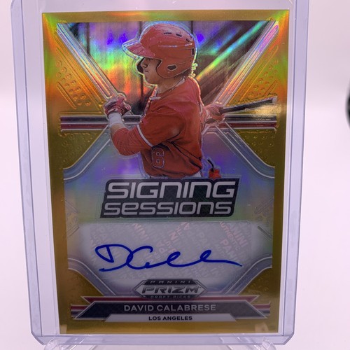 2021 Prizm Draft Picks David Calabrese Signing Sessions Autograph GOLD ...