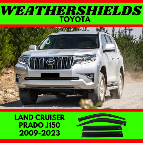 Weathershields Wind Deflectors For Toyota Land Cruiser Prado (09-23 ...