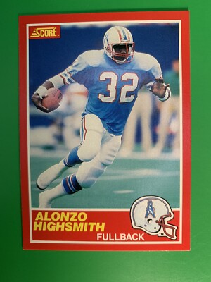 1989 Score Alonzo Highsmith #186 Houston Oilers | eBay