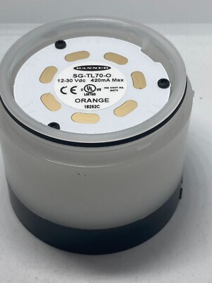 BANNER SG-TL70-O STACK LIGHT 12-30VDC ORANGE STEADY ON/FLASHING 420MA ...