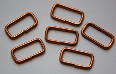 Vintage Copper Colored Rectangle Metal Links Connectors mtl348 | eBay