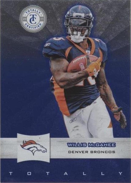 2011 Panini Totally Certified - Totally Blue #51 Willis McGahee /50 for ...