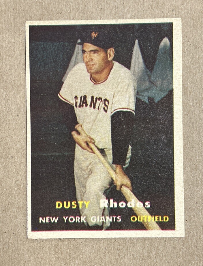 1957 Topps Baseball Dusty Rhodes New York Giants Card #61 | eBay