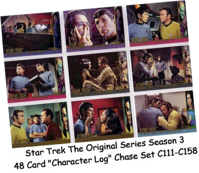 Star Trek TOS The Original Series Season 3: 48 Card "Character Log" Set C111-158 | eBay UK