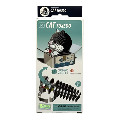Eugy 3D Model Cat Tuxedo Model No. 089 Cardboard Craft Kit NEW | eBay