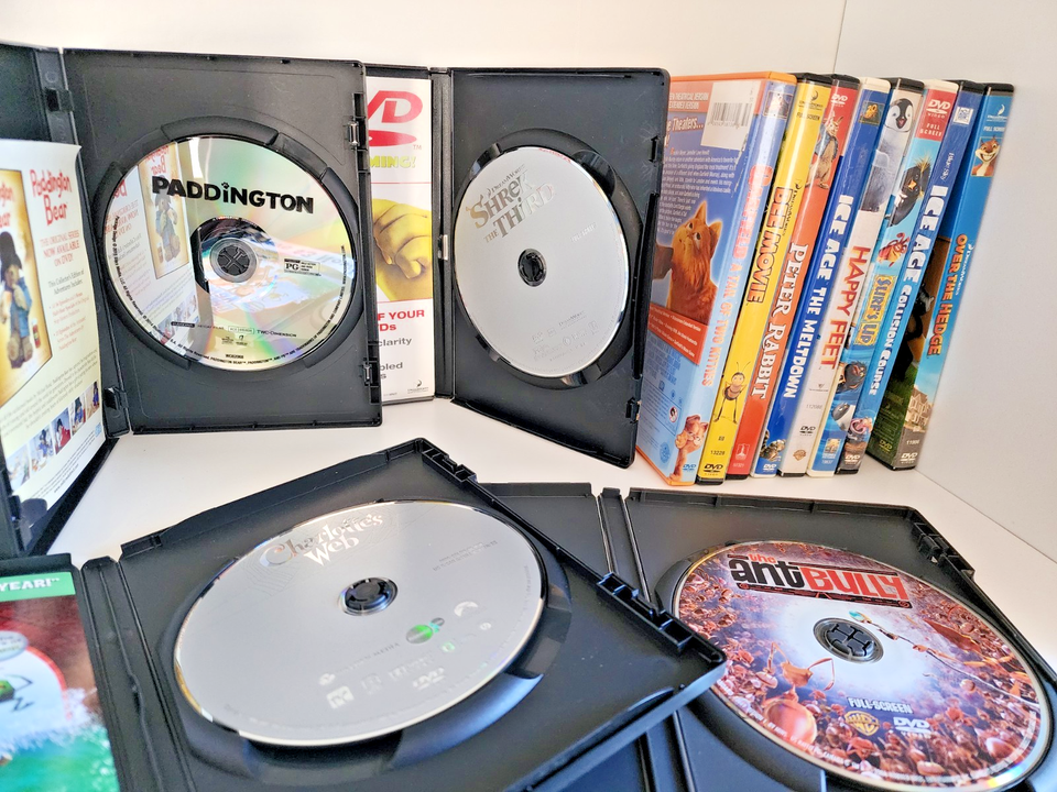 12 Children's/Family Movie DVDs Animated Dreamworks, Warner Bros. Rated ...
