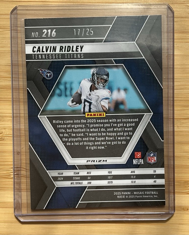 2025 Panini Mosaic Calvin Ridley Titans /25 No 216 | eBay