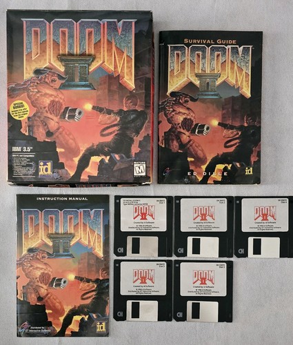 Doom II 2 ID Software PC Big Box Game 1994 IBM 3.5" Floppy RARE | eBay