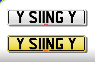 SINGH CHERISHED PERSONAL PRIVATE REGISTRATION NUMBER PLATE SINGH SIKH ...