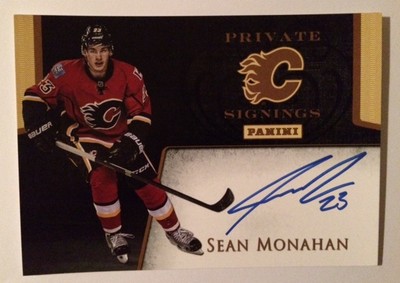 Toronto Expo Rookie Sean Monahan Signed Calgary Flames Private Signing ...