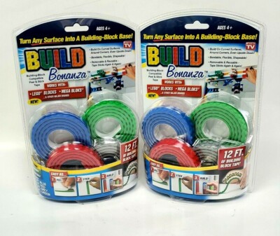 2 NEW Build Bonanza Building Block Tape w/ 4 Pack of 3 Ft Rolls | eBay