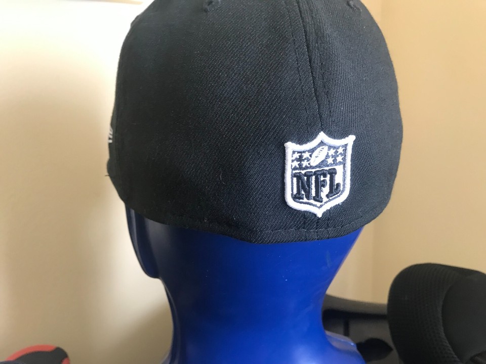 NEW ERA NFL FOOTBALL ON-FIELD HEADGEAR HAT CAP FLEXFIT L/XL BLACK | eBay