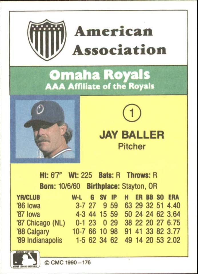 1990 CMC #176 Jay Baller | eBay