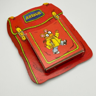 Arthur Goes to the Library Game Red Cardboard Backpack 1996 Replacement ...