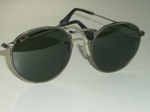 46MM B&L RAY BAN W1576 WQAS G15 GUNMETAL WIRE ROUND AVIATOR SUNGLASSES ...