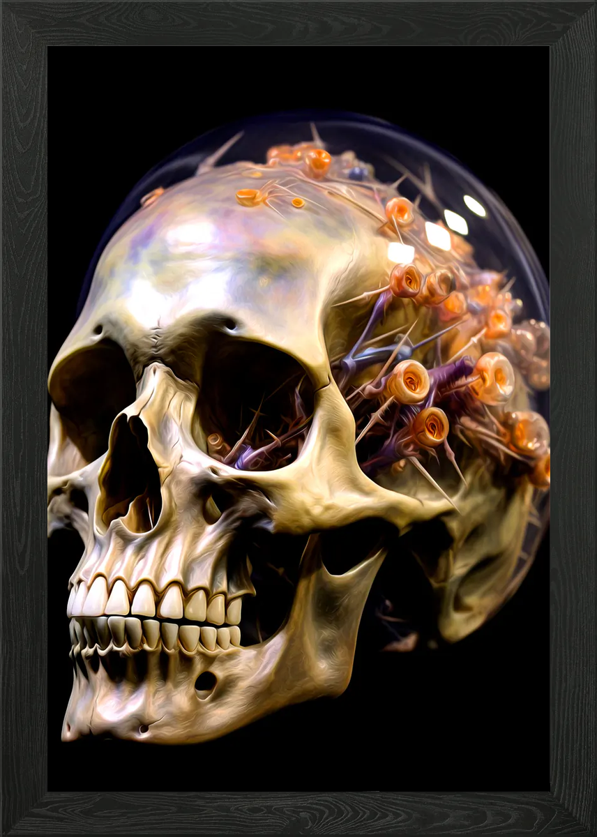Skull Framed Wall Art Poster Canvas Print Picture | eBay UK